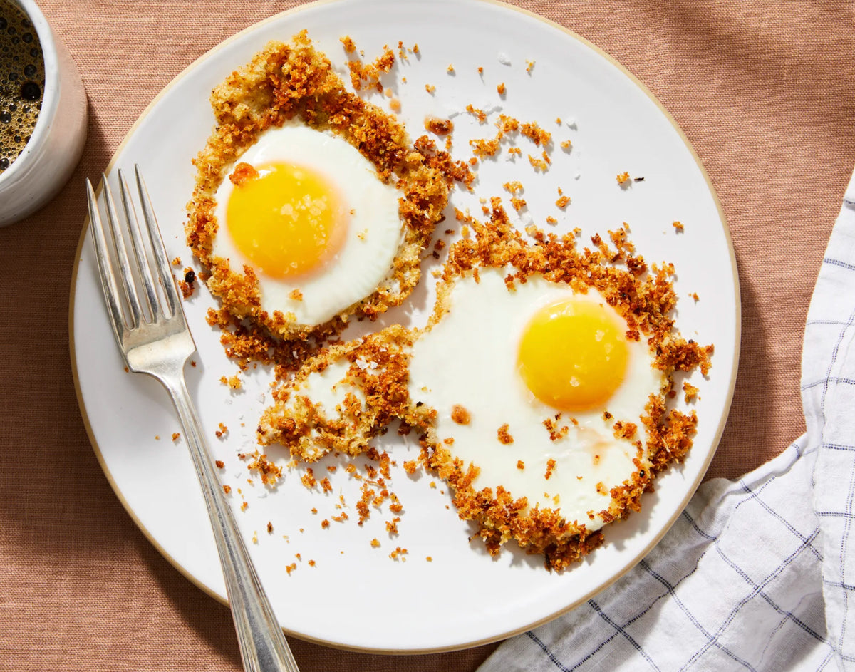 Crispy Eggs Broiled in Morsel Crumbs